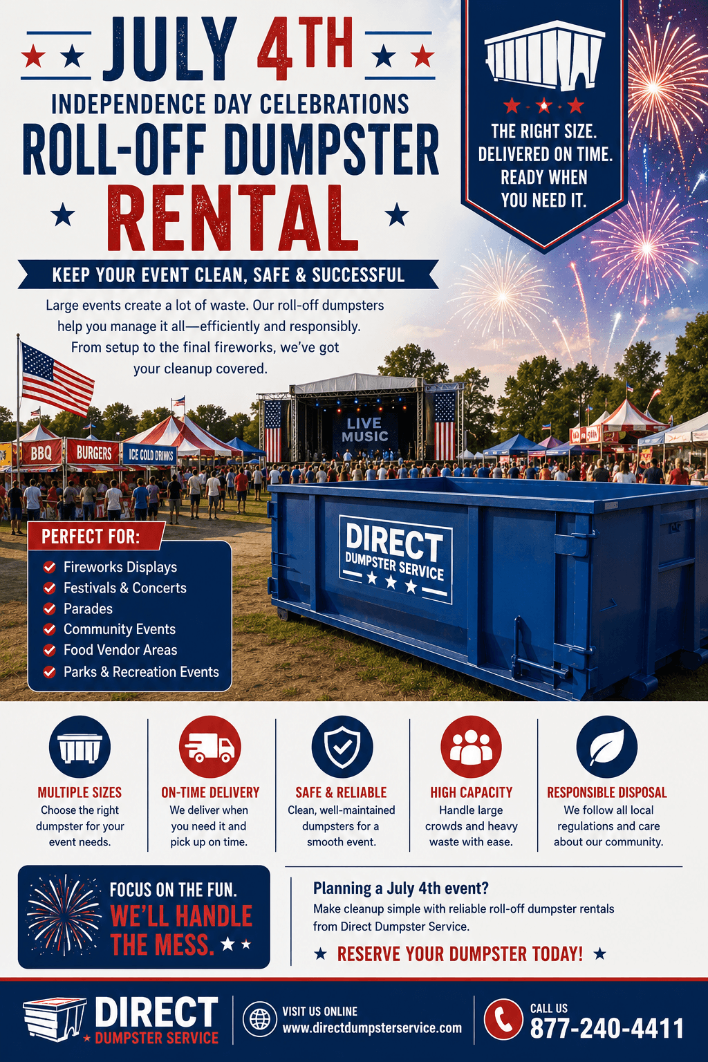 Roll-Off Dumpster Rentals for July 4th Independence Day Celebrations ...